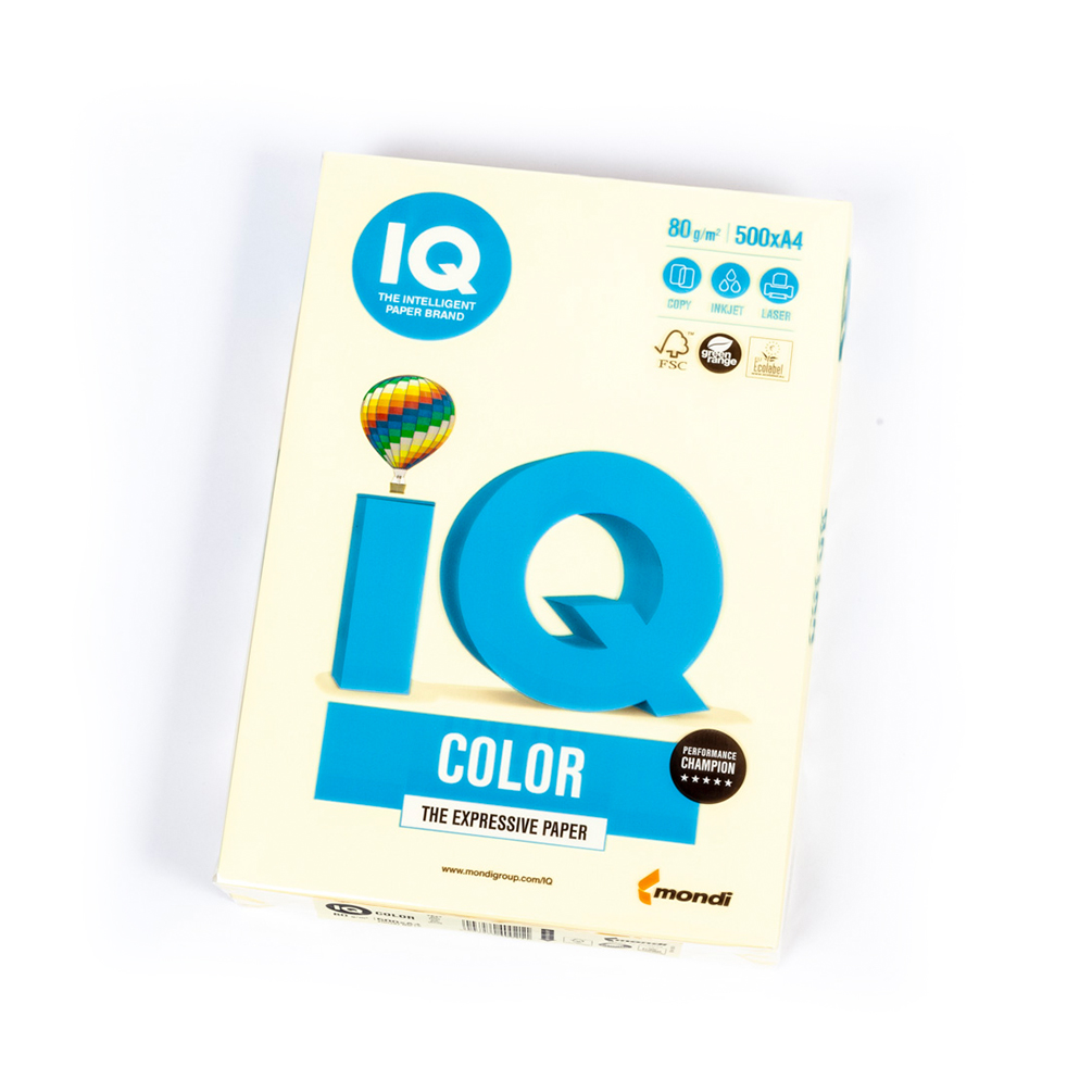 Daffer.sk - Farebný papier A4 IQ Color 80g 500ks, žltý