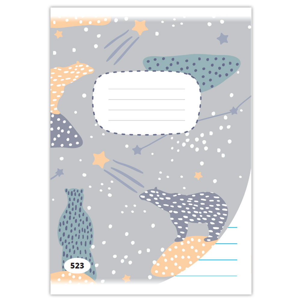 Daffer.sk - Zošit 523 A5 linajkový, 20 listov, biely, Medveď