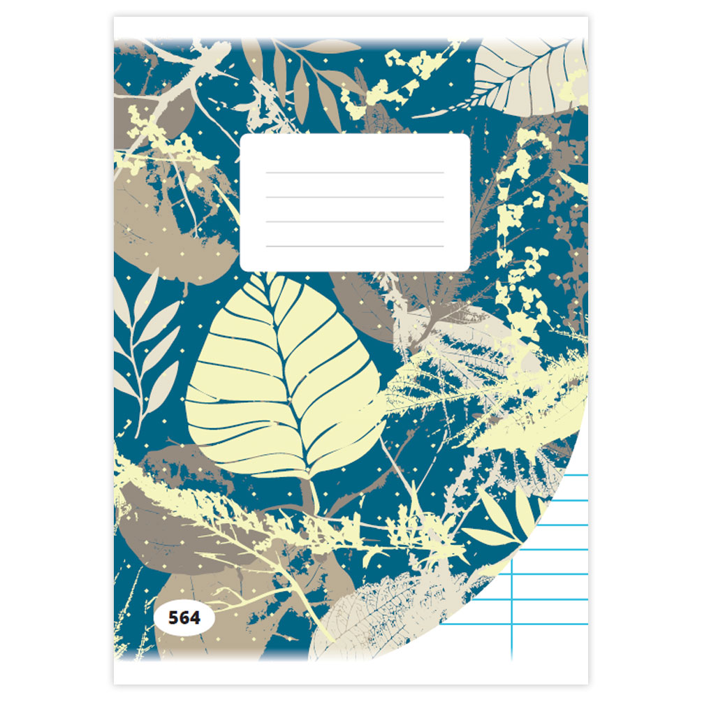 Daffer.sk - Zošit 564 A5 linajkový, 60 listov, biely, Listy modré