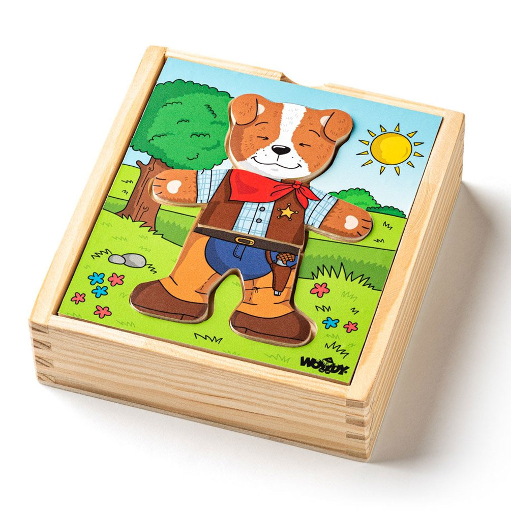 Daffer.sk - Puzzle Šatníková skriňa Psík 18ks