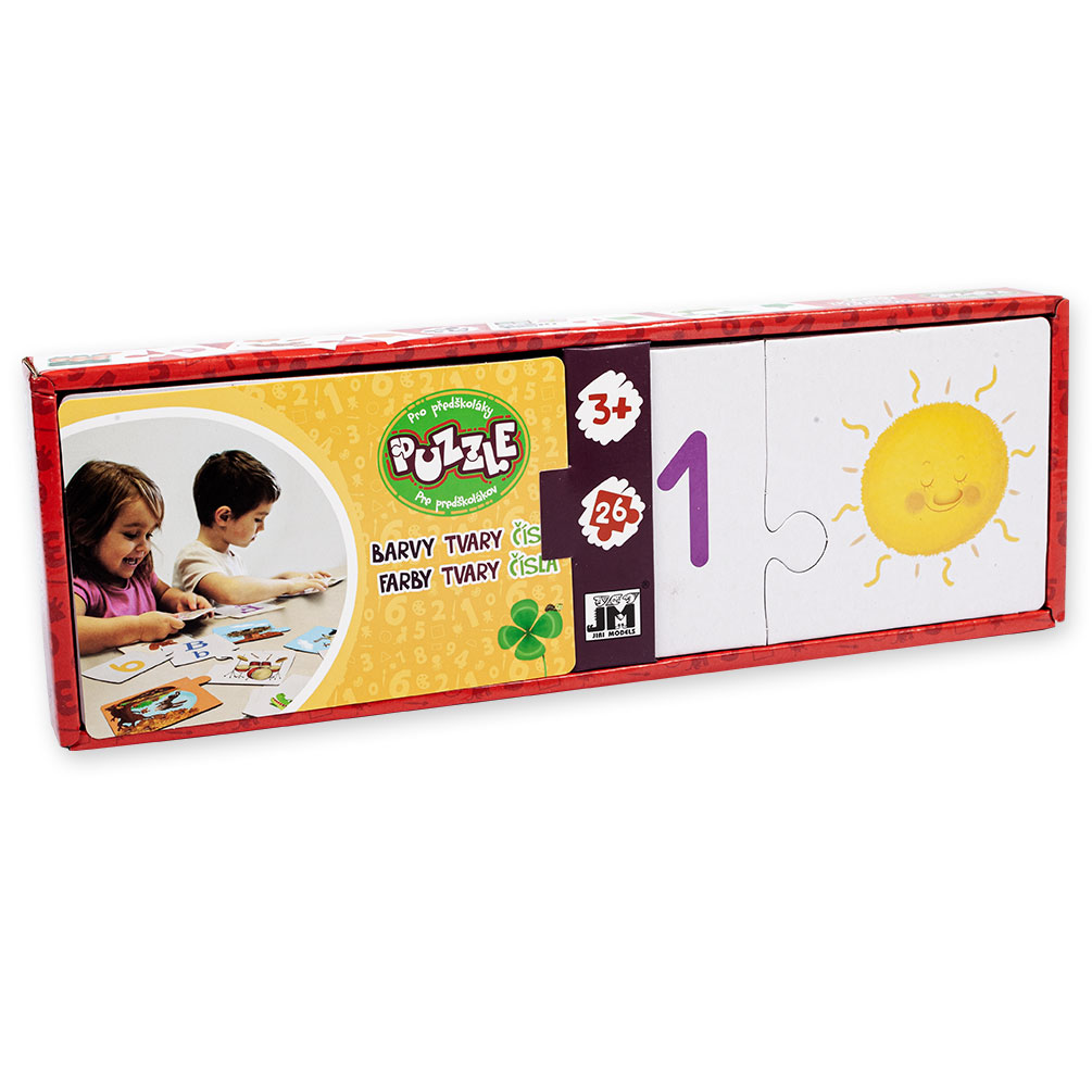 Daffer.sk - Puzzle Farby, tvary, čísla, 26ks