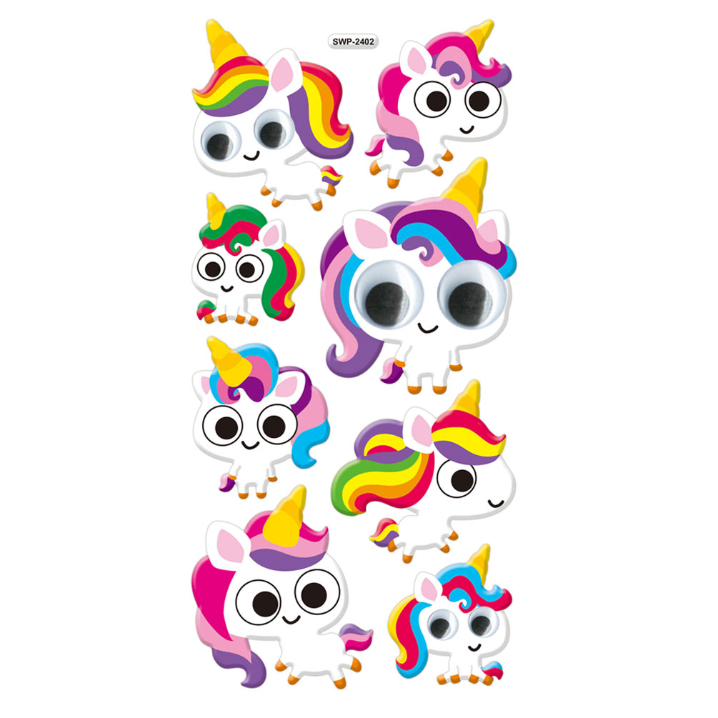 Daffer.sk - Samolepky Puffy Jednorožec