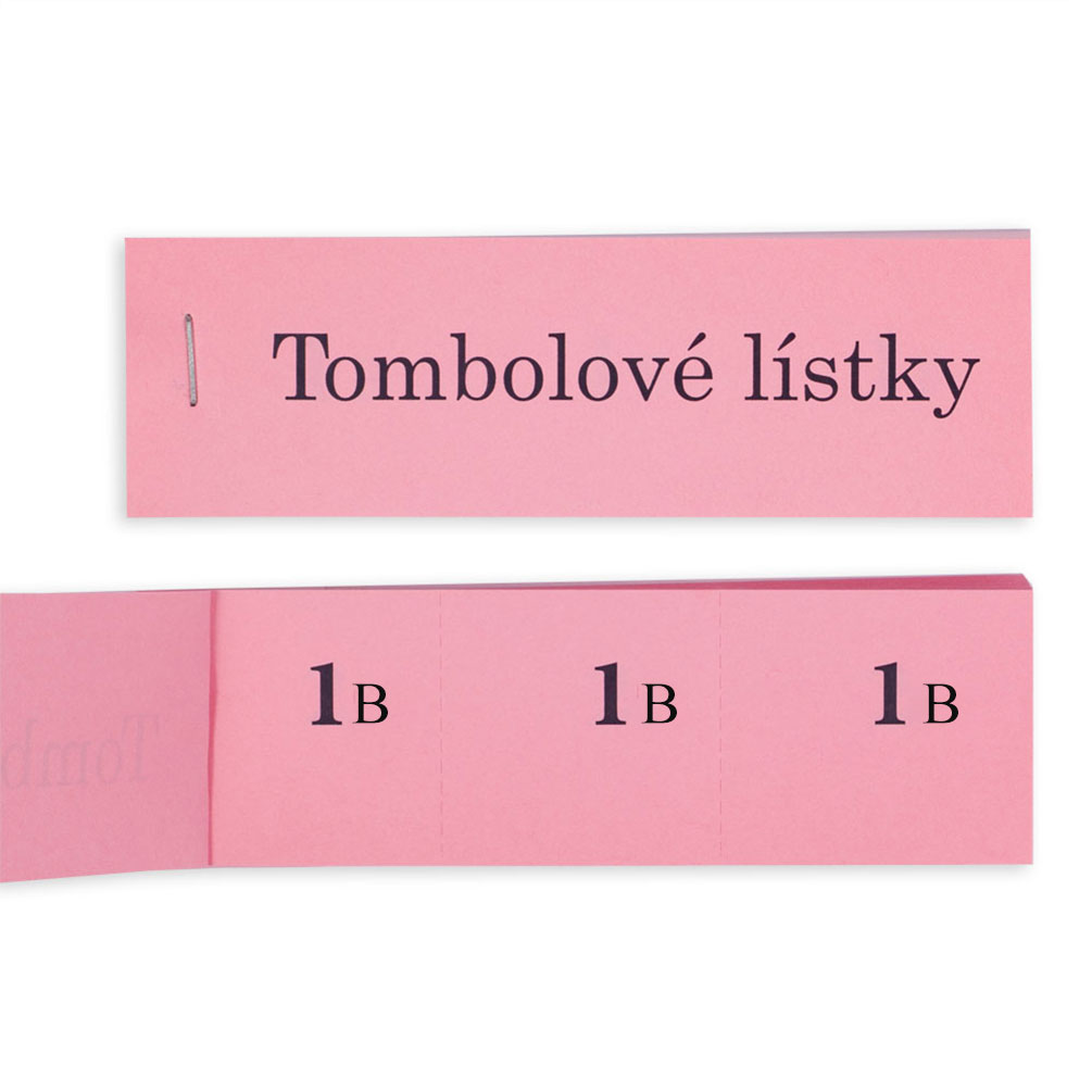 Daffer.sk - Tombolové lístky ružové B