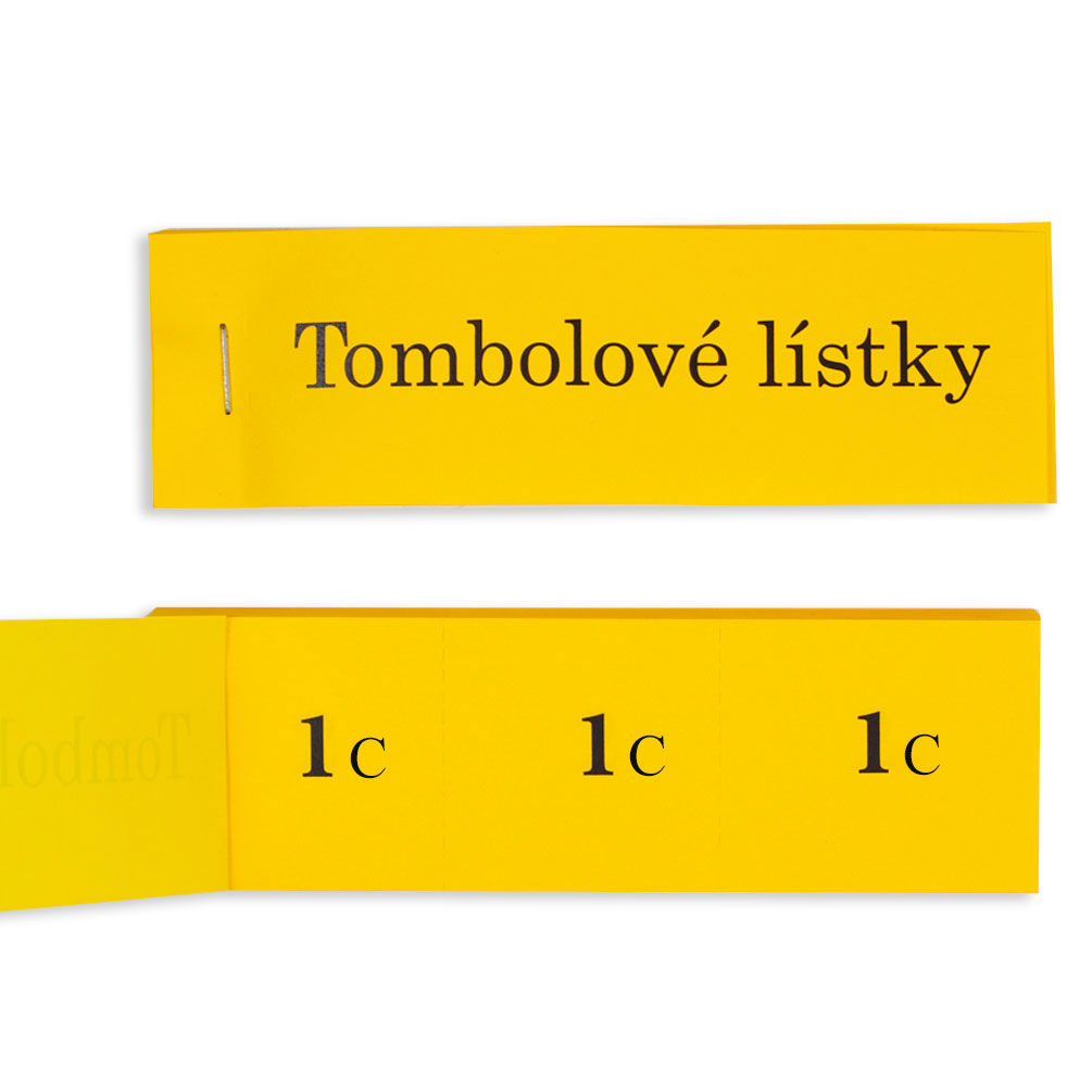 Daffer.sk - Tombolové lístky tmavo žlté C