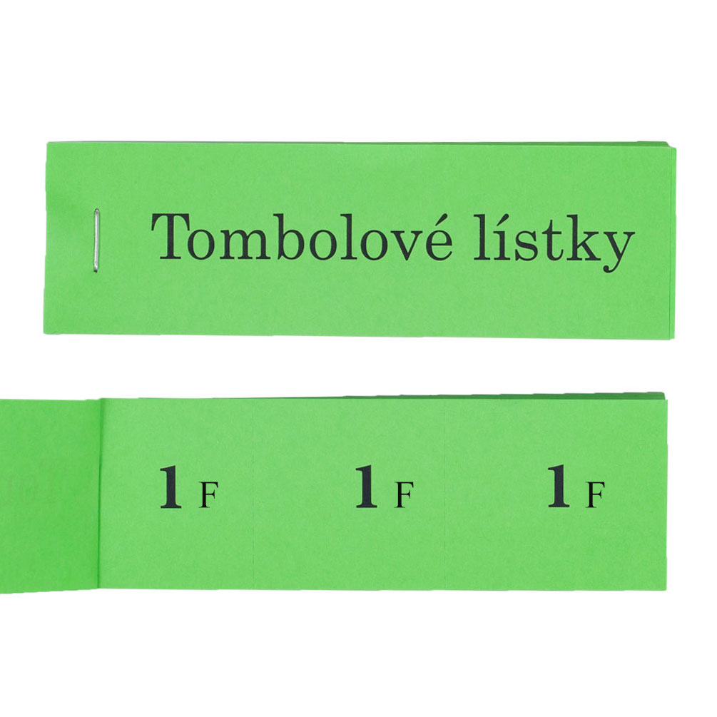 Daffer.sk - Tombolové lístky svetlo zelené F