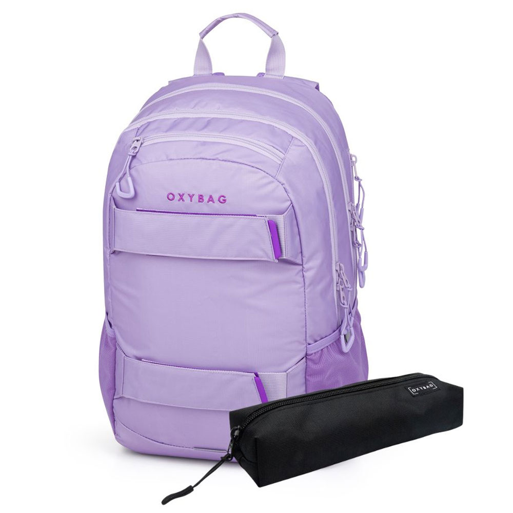 Daffer.sk - Školský batoh Oxybag Sport Fialový + puzdro