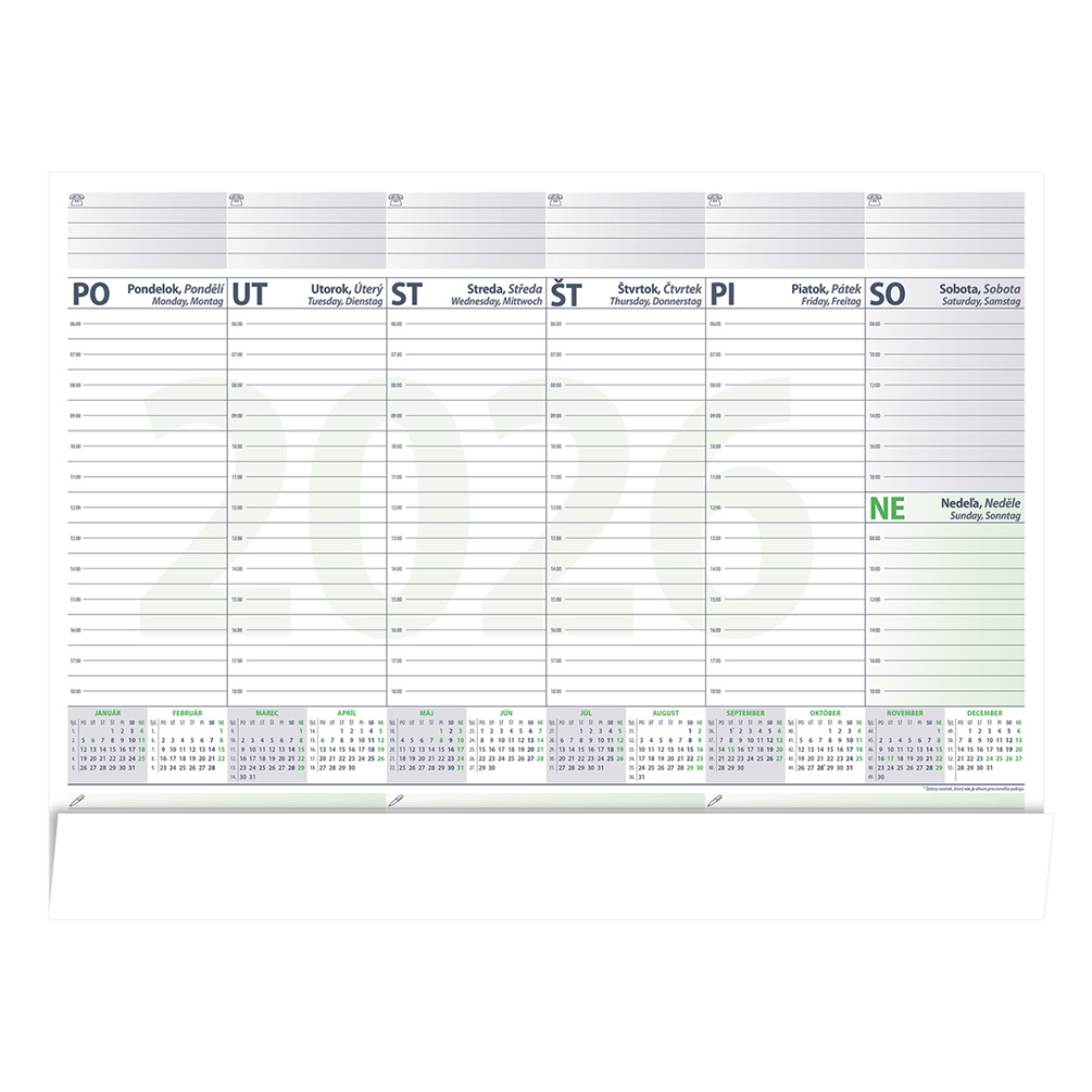 Daffer.sk - Kalendár Podložka s kalendáriom veľká 2026