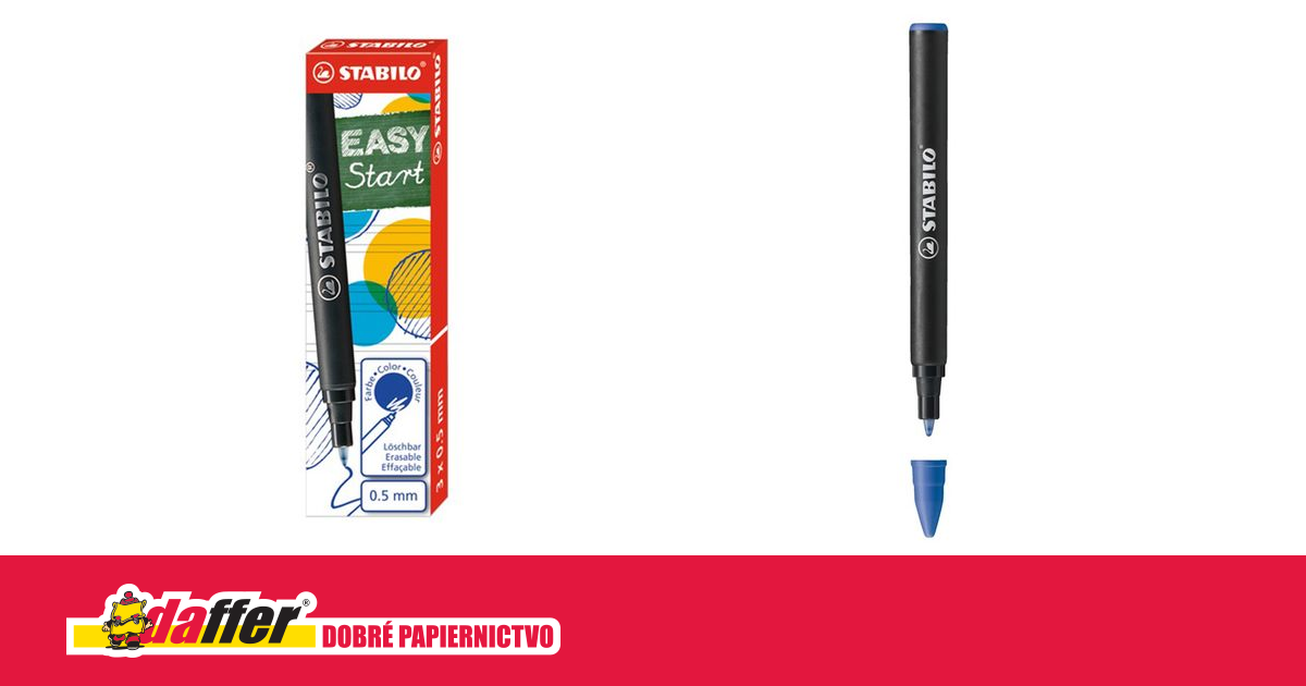 Daffer.sk - Náplň do pera STABILO EASYoriginal 3ks, 0,5mm modrá